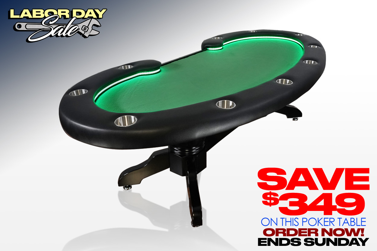 Amazing Lighted Poker Tables Lit With LED Lights