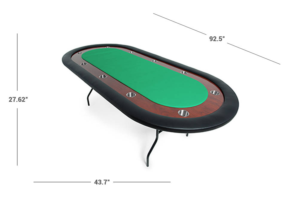10 Player Poker Table Plus Other Styles, Shapes & Sizes
